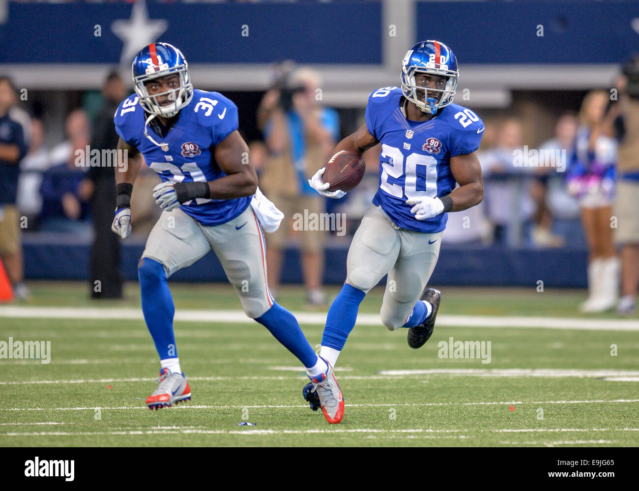 New York Giants cornerback Prince Amukamara (20) gets an interception ...