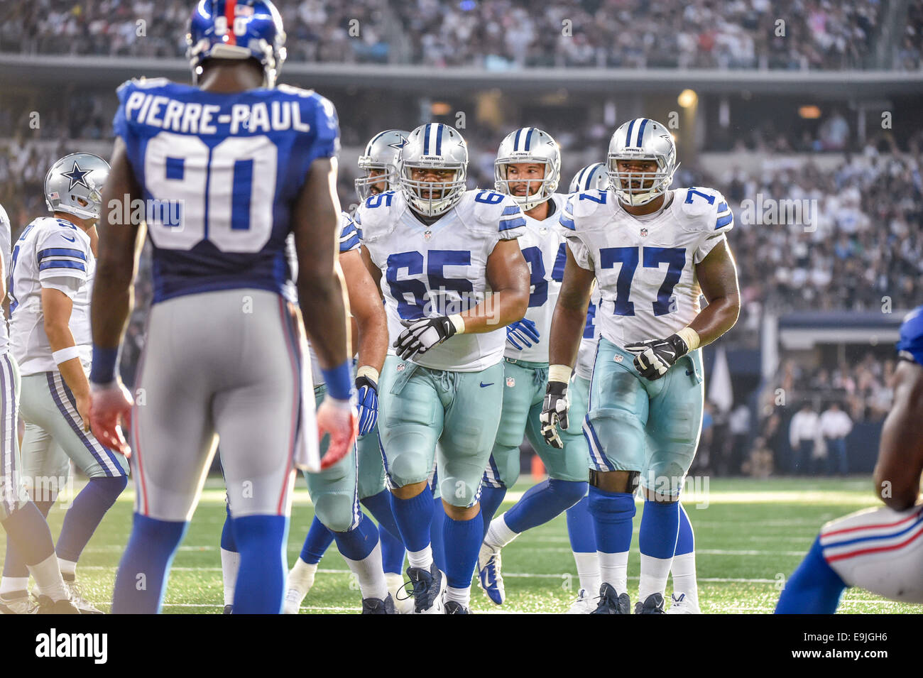 Dallas Cowboys guard Ronald Leary (65) and Dallas Cowboys tackle Tyron ...