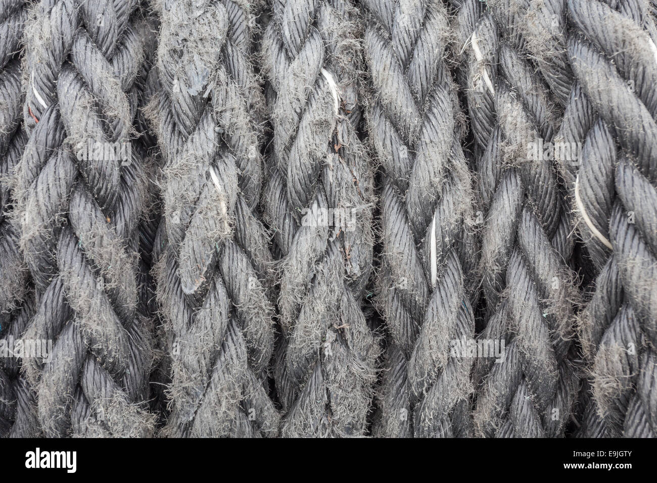 Old ship ropes sack as black and white color Stock Photo - Alamy