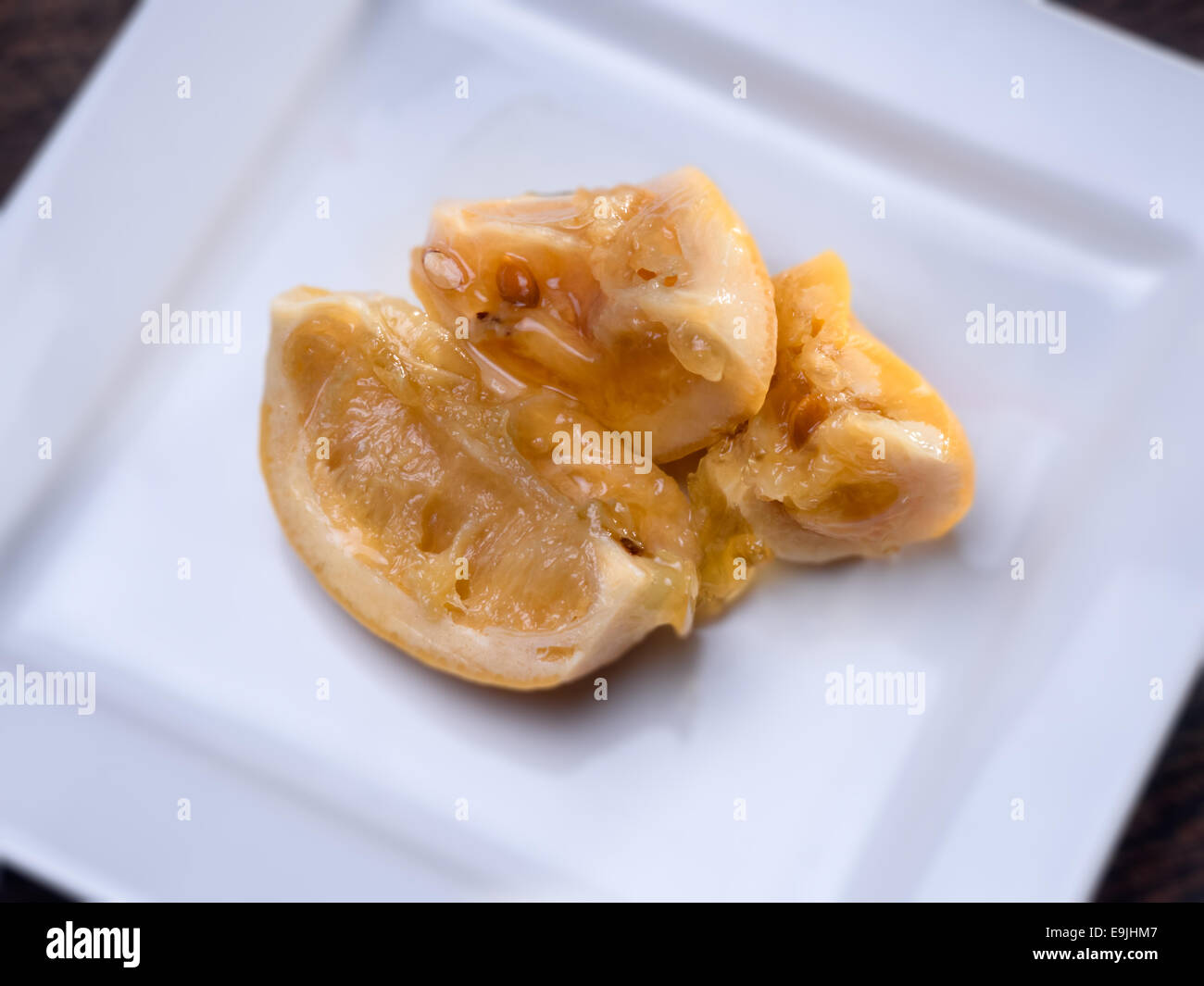 Preserved lemons salted like in Morocco Stock Photo - Alamy