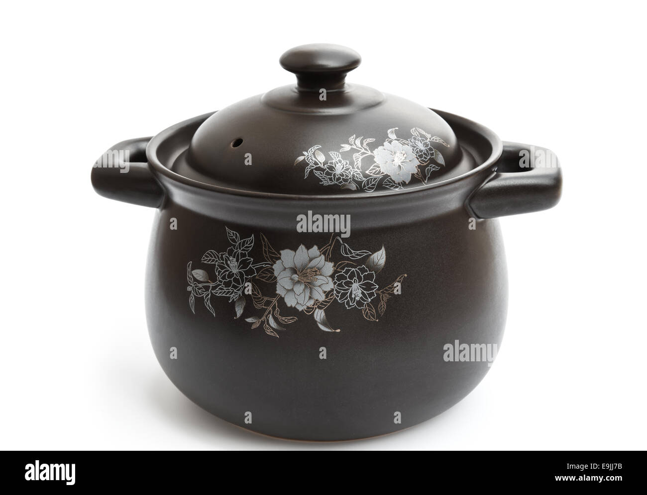 clay cooking pot on a white background Stock Photo - Alamy