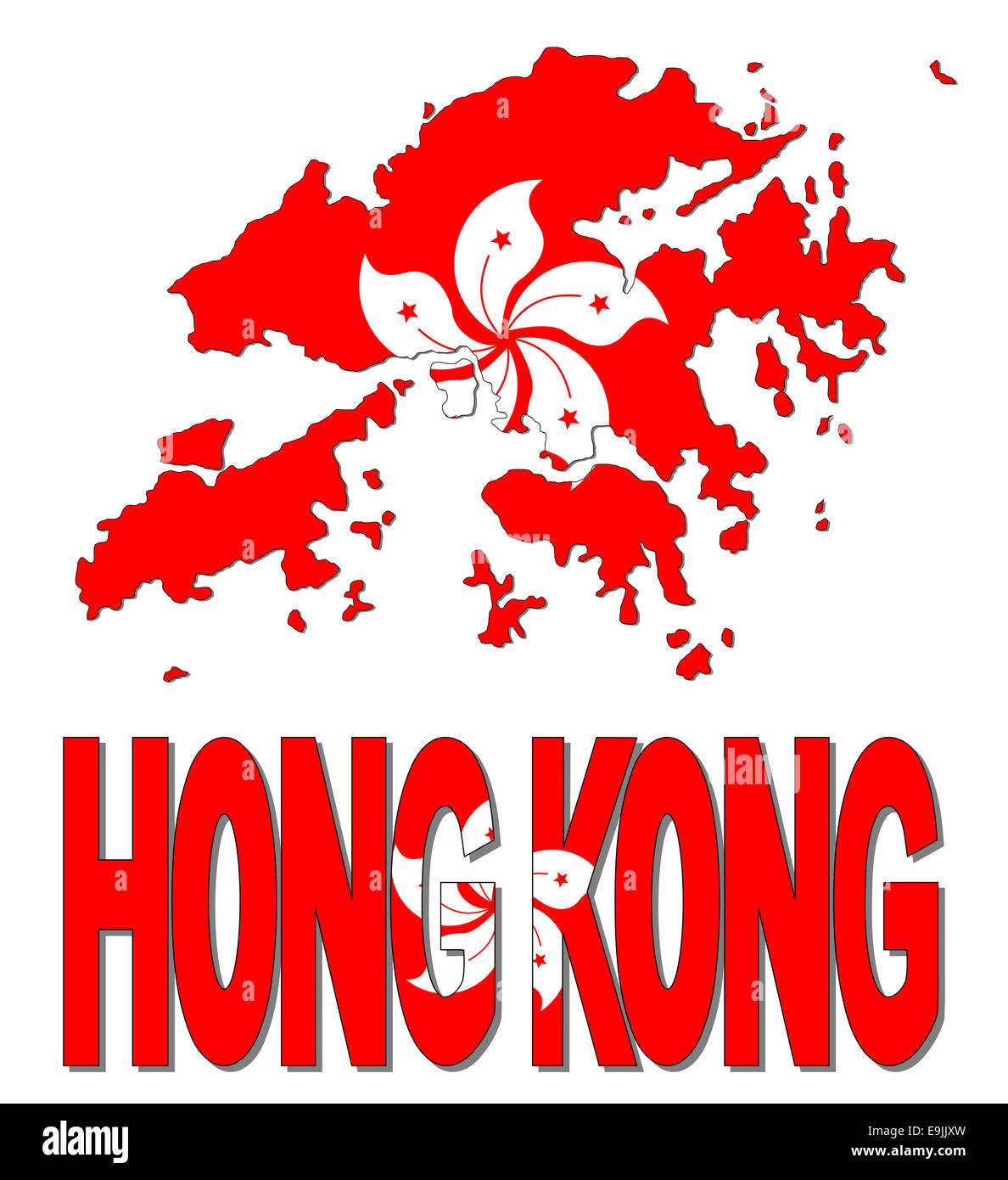Hong kong map hi-res stock photography and images - Alamy
