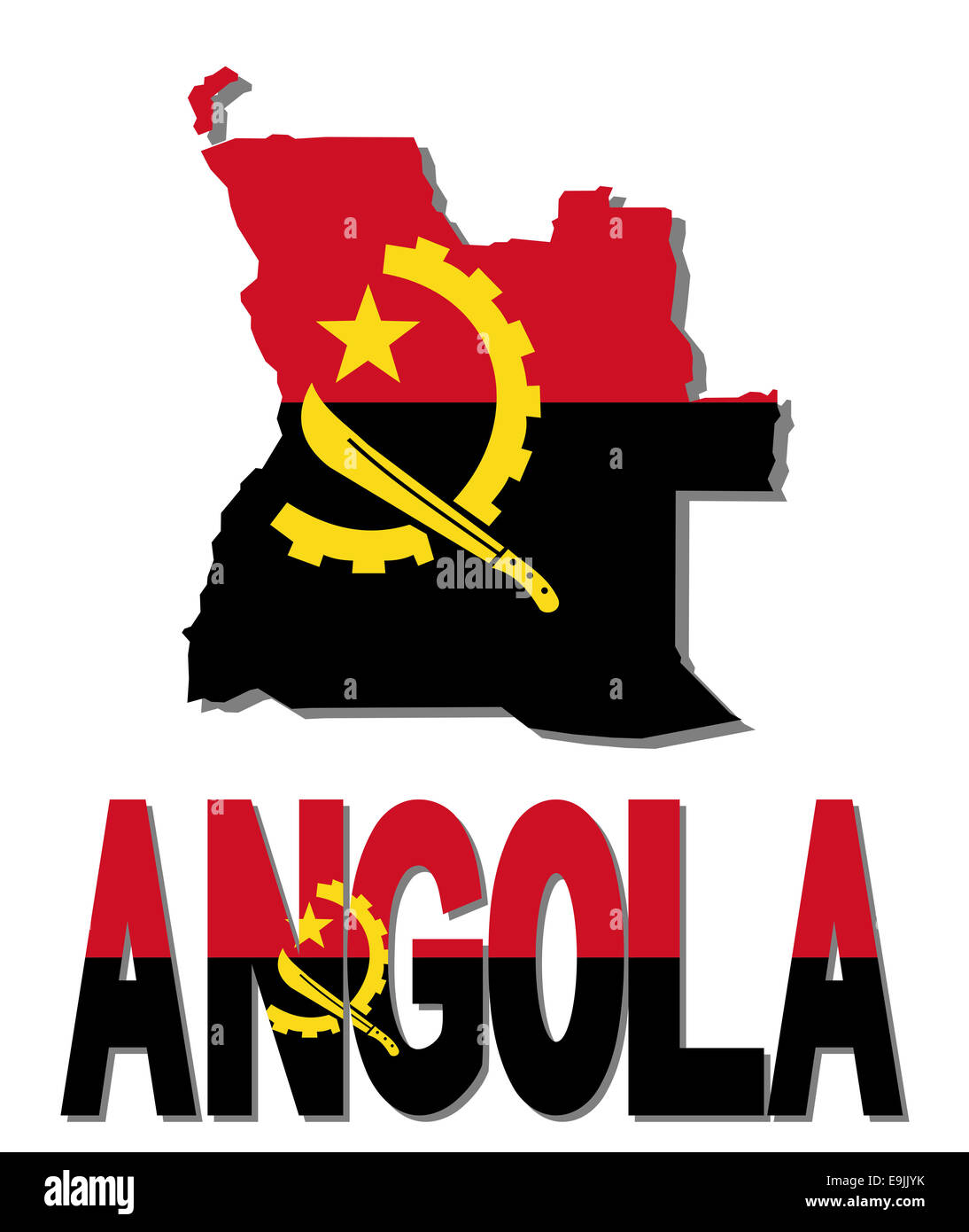 Angola map Cut Out Stock Images & Pictures - Alamy