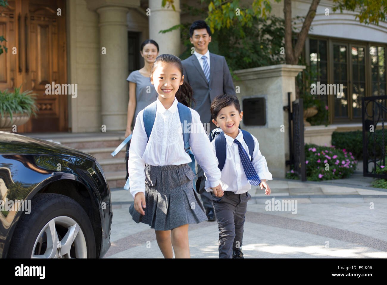 Brother sister school uniform hi-res stock photography and images - Alamy
