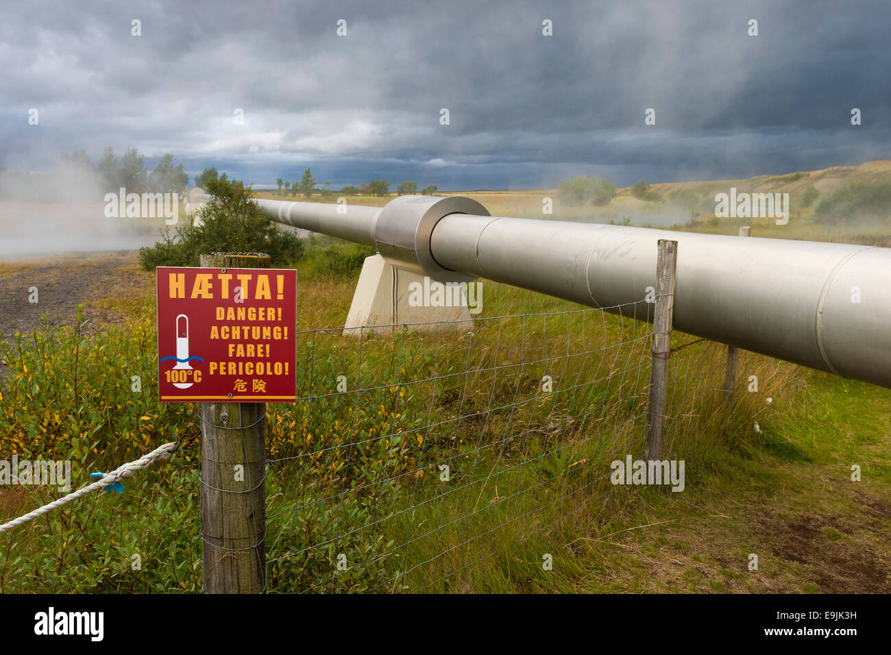 Cable warning sign hi-res stock photography and images - Alamy