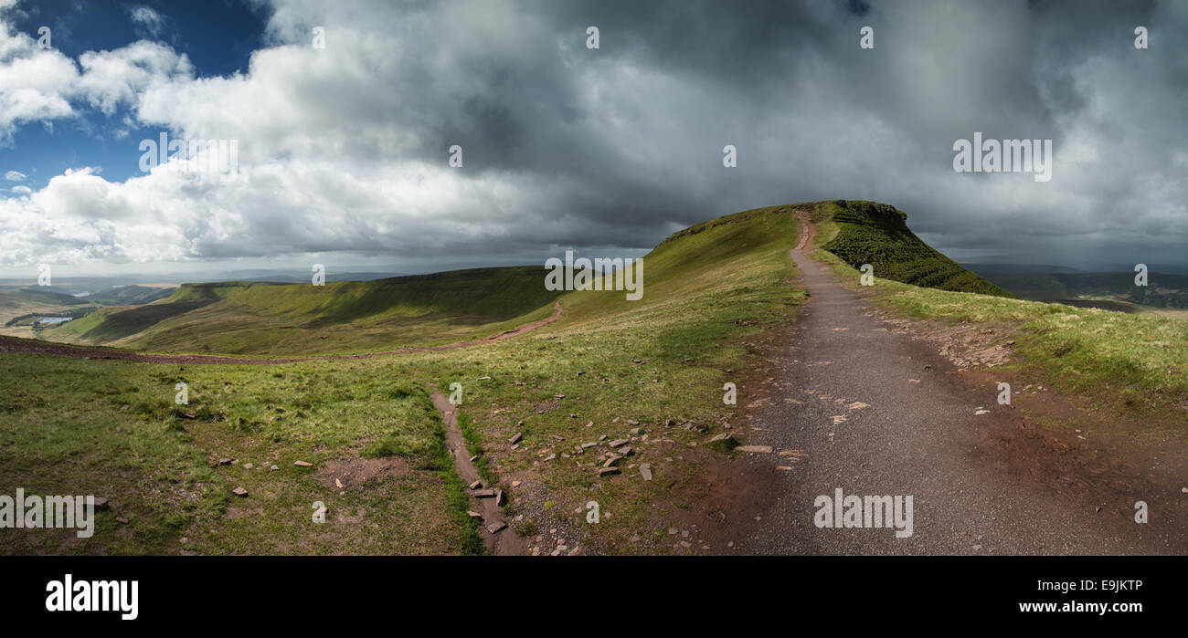 Brecon Beacons National Park panorama landscape Stock Photo - Alamy