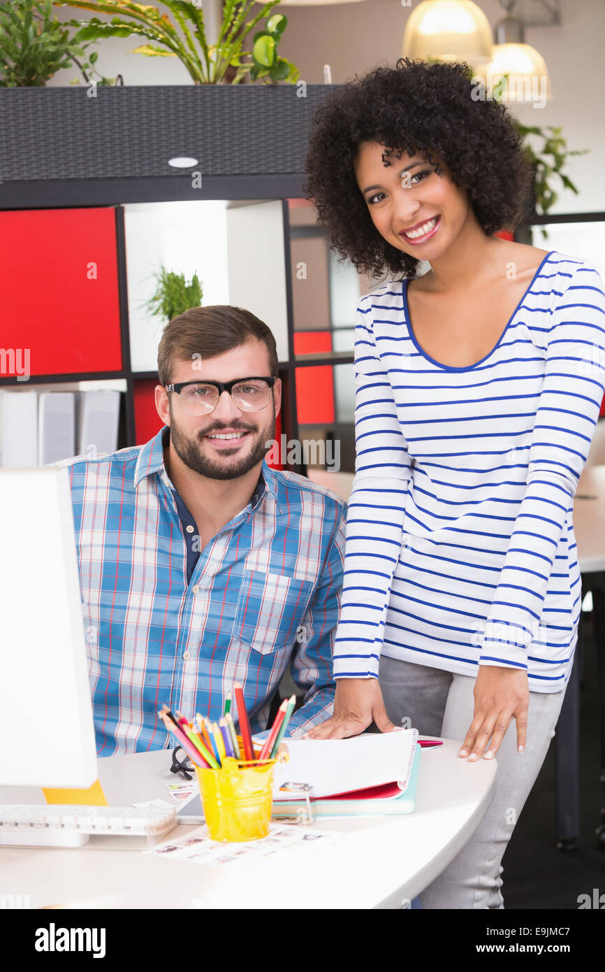 Photo editors using computer in office Stock Photo - Alamy