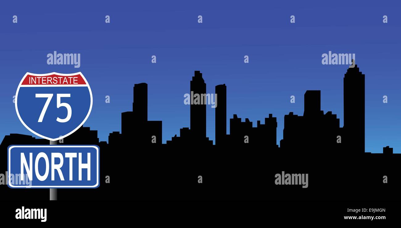 Interstate sign atlanta Stock Vector Images - Alamy