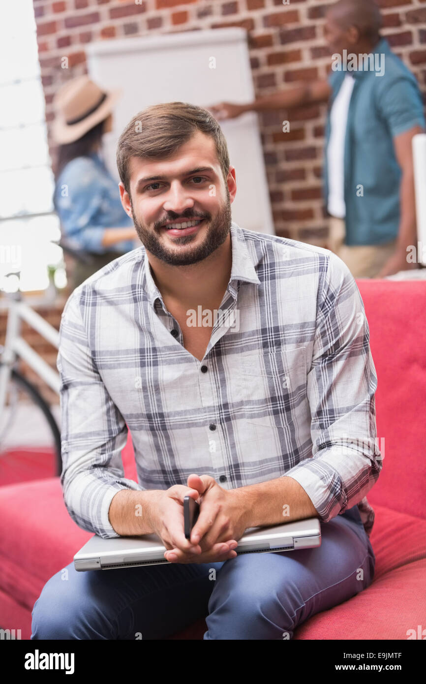 Cool woman man sitting hi-res stock photography and images - Alamy