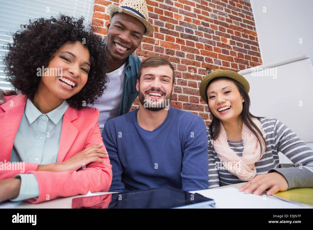 Happy office team hi-res stock photography and images - Alamy