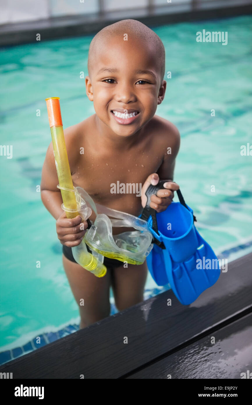 Swimming pool flippers snorkel hi-res stock photography and images - Alamy