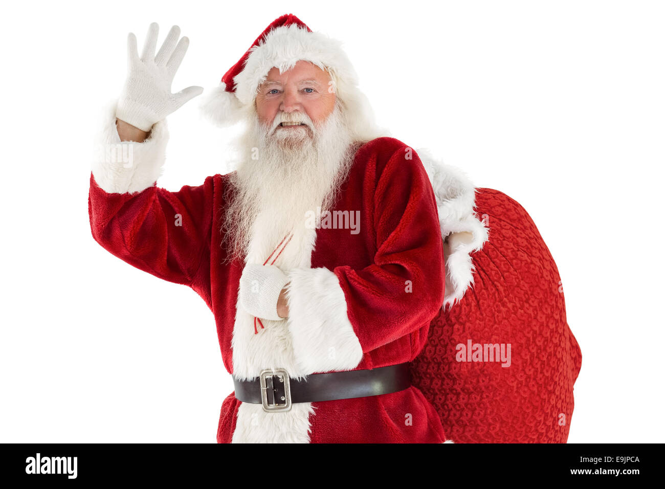 Santa waves to the camera Stock Photo - Alamy