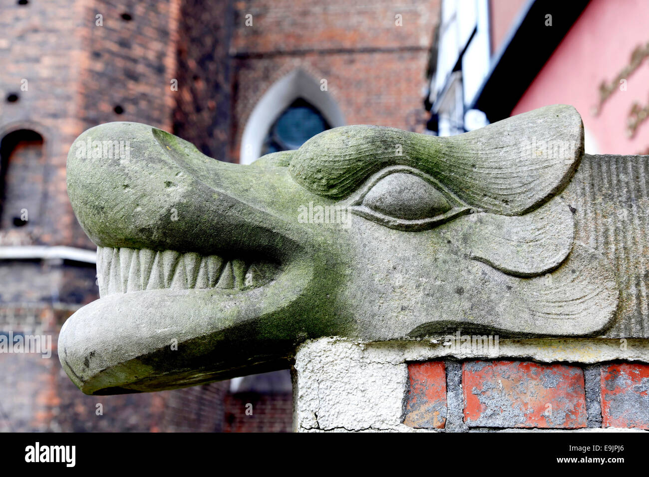 A architectural Grotesque in a building in Szeroka Street Gdansk ...