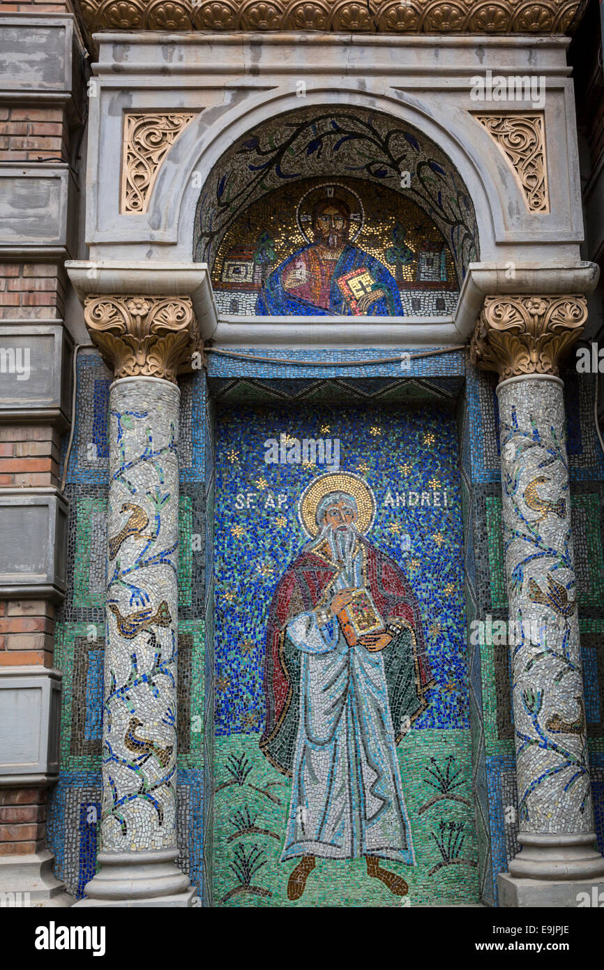 Religious architecture at a Romanian Orthodox church in Constanta ...