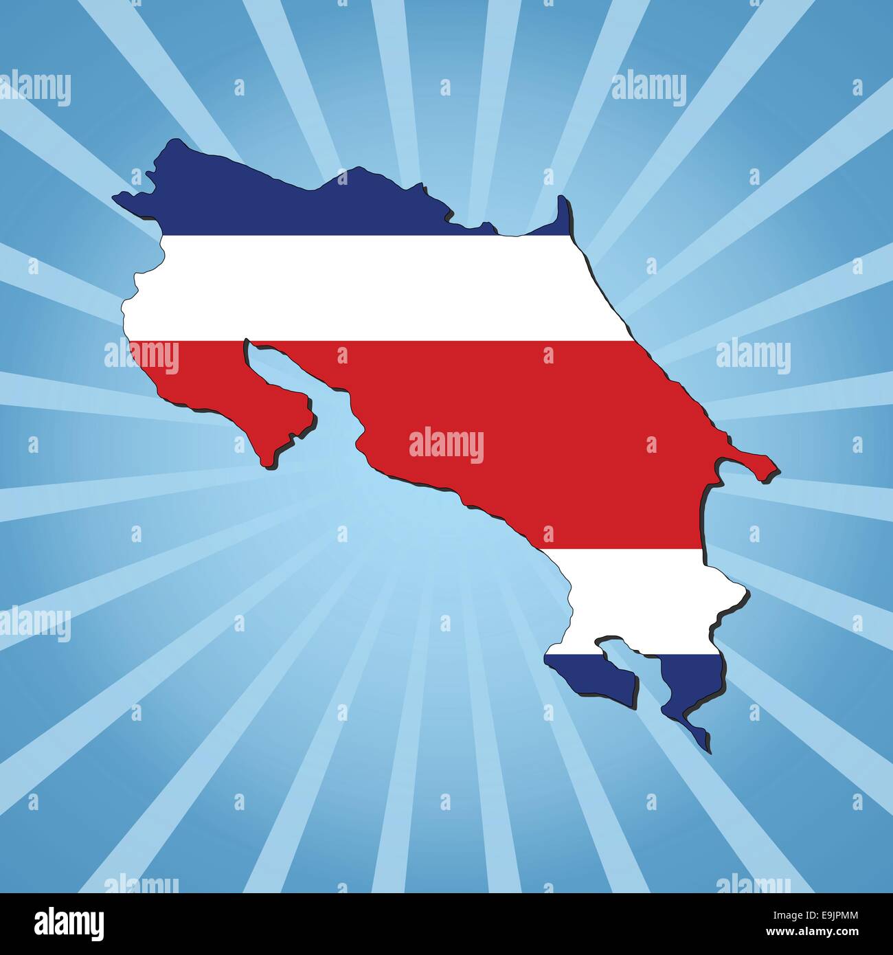 Costa rican map Stock Vector Images - Alamy