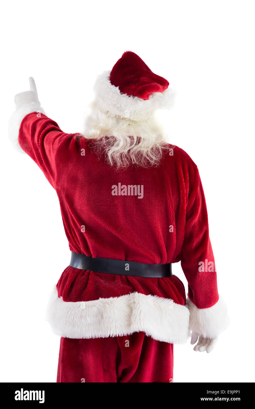 Santa Claus points at something Stock Photo - Alamy