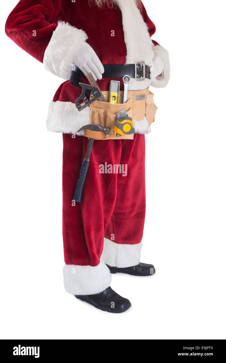 Father Christmas is wearing a tool belt Stock Photo - Alamy