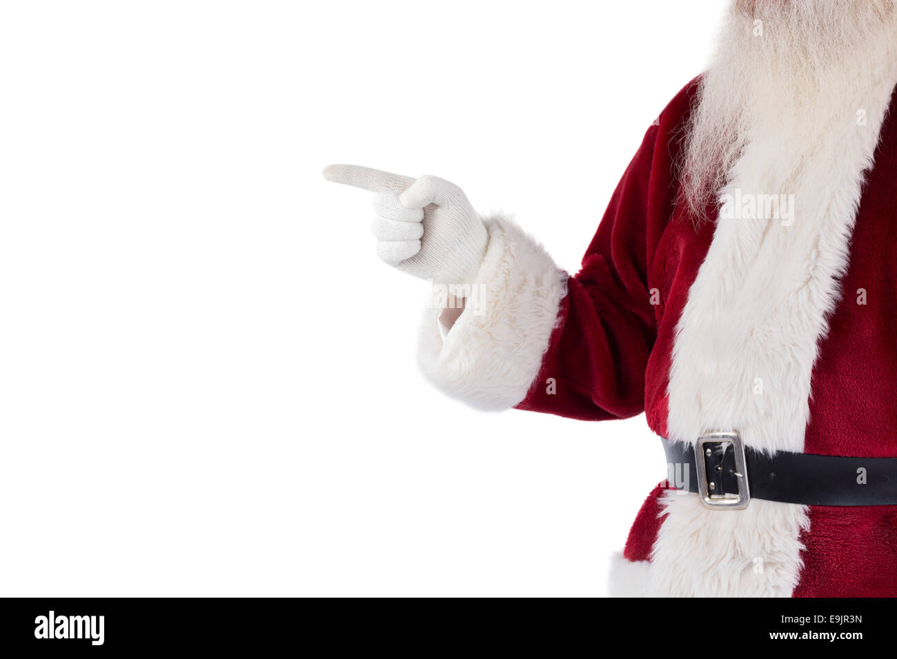 Santa Claus points at something Stock Photo - Alamy