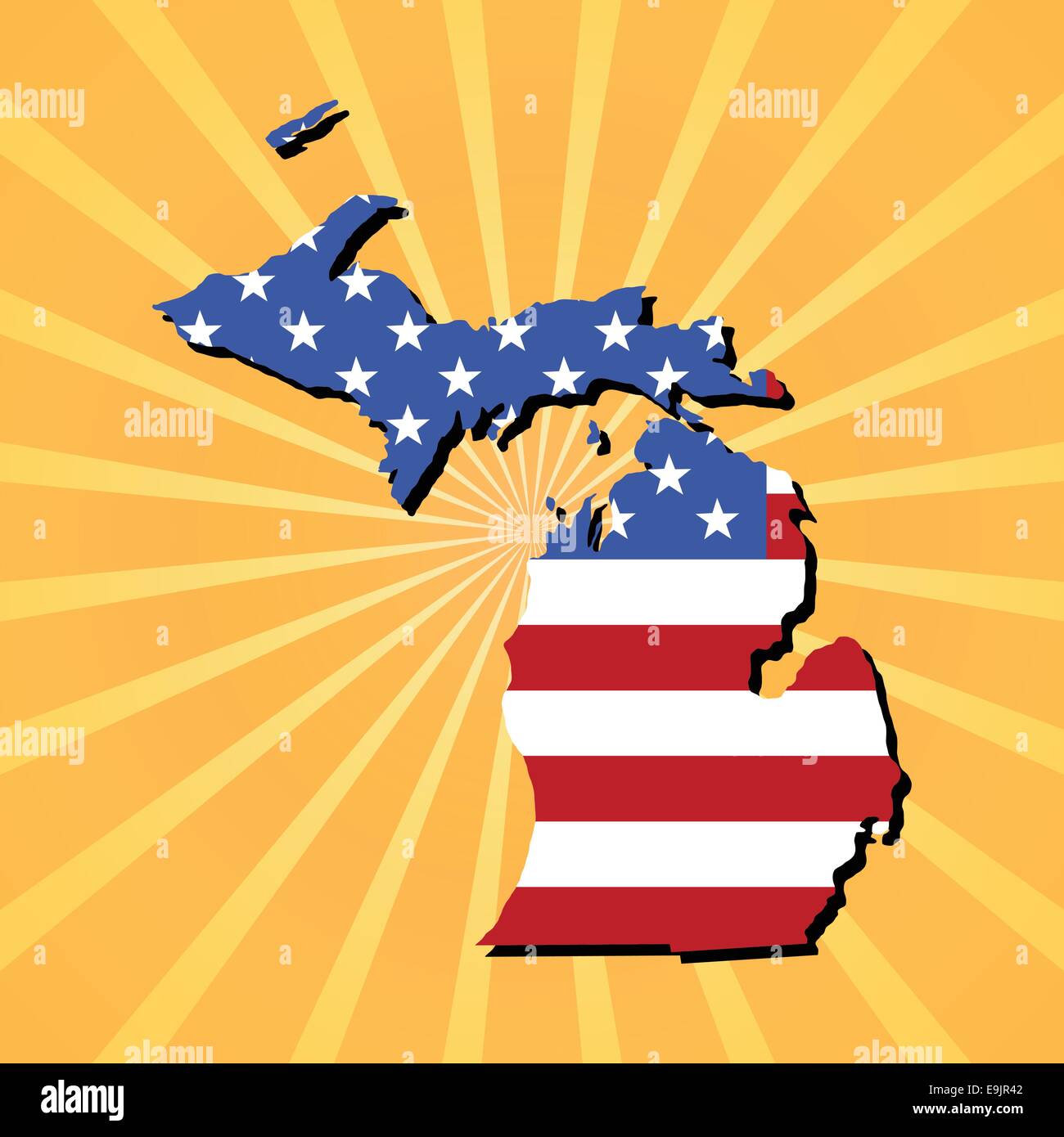 American flag sunshine Stock Vector Images - Alamy