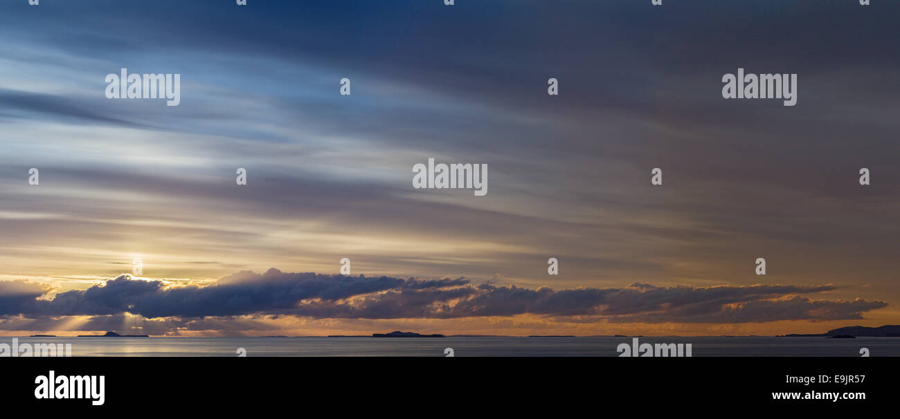 The Inner Hebrides islands from the Isle of Mull, the west coast of ...