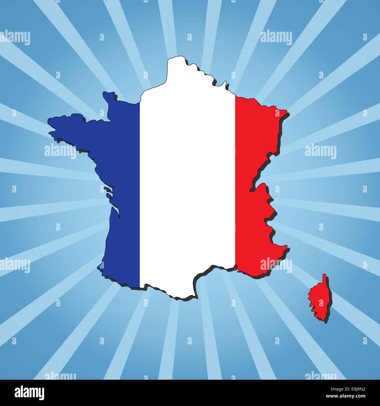 France map illustration Stock Vector Images - Alamy