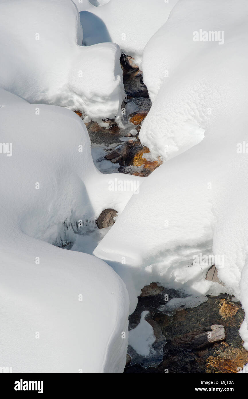 stream under a blanket of snow Stock Photo - Alamy