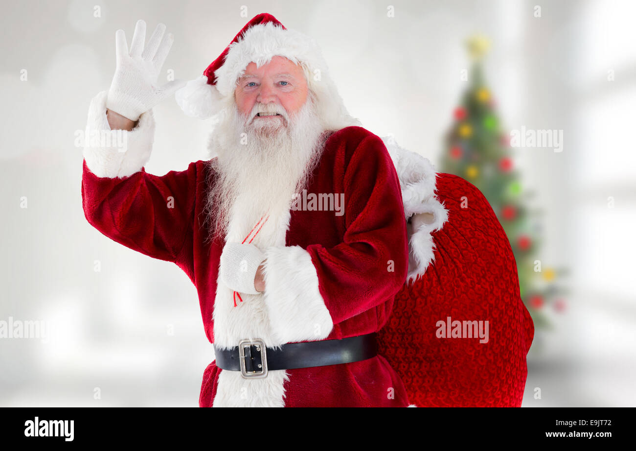 Waving santa claus hi-res stock photography and images - Alamy