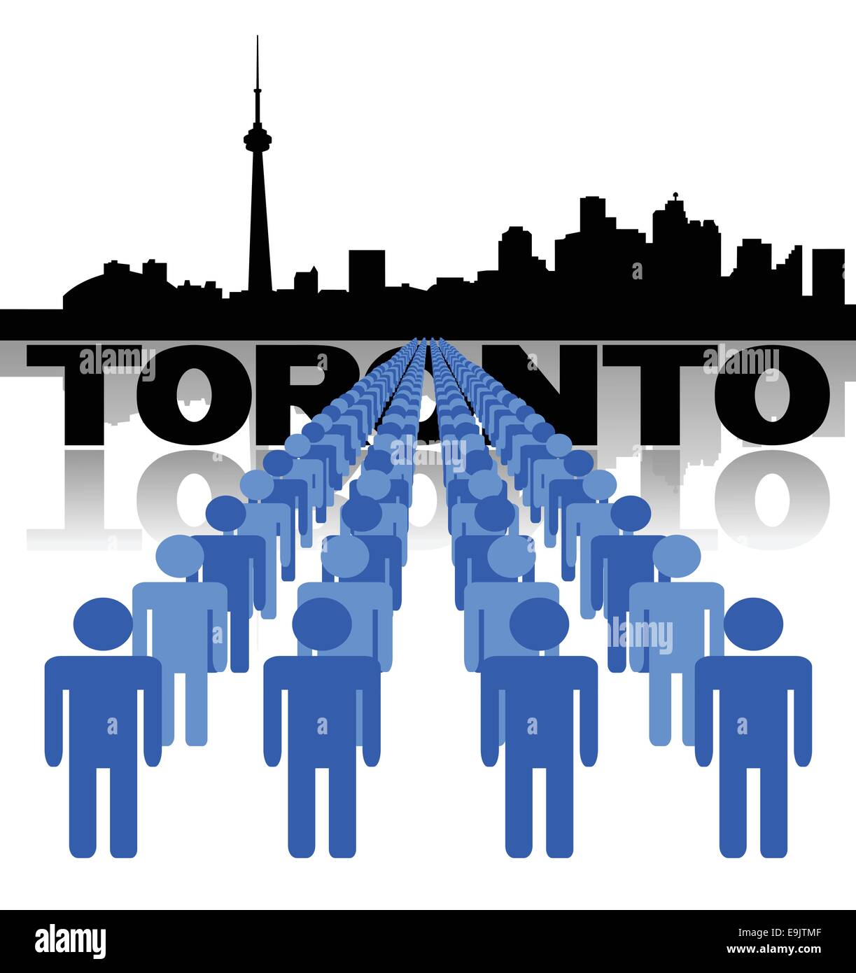 Crowd of people toronto Stock Vector Images - Alamy