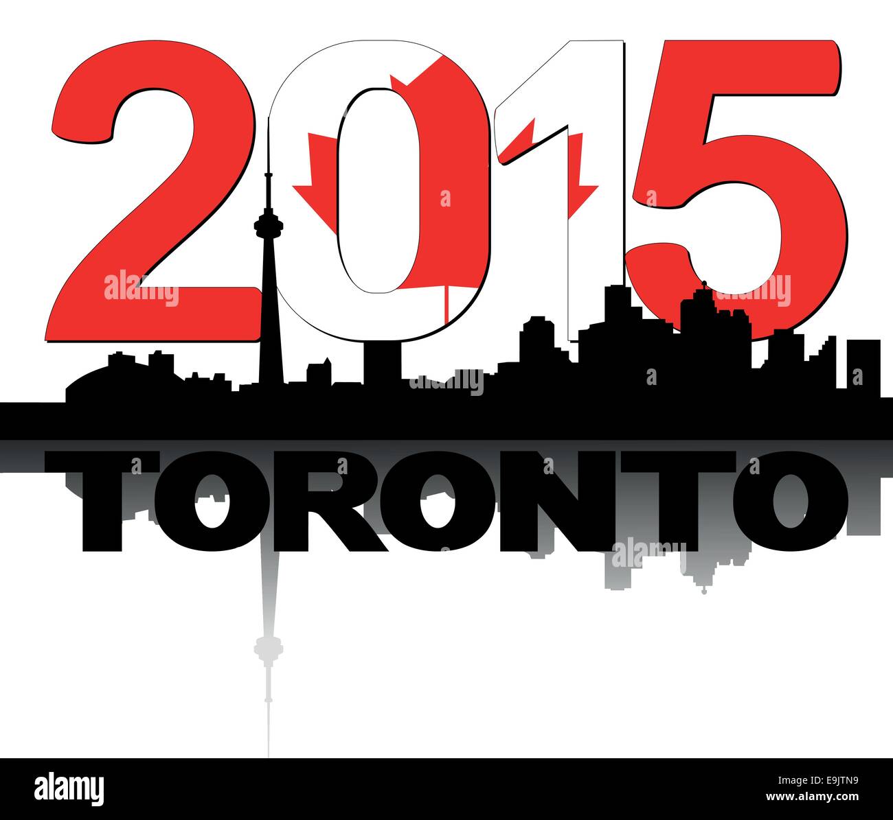 Canada toronto tower flag Stock Vector Images - Alamy