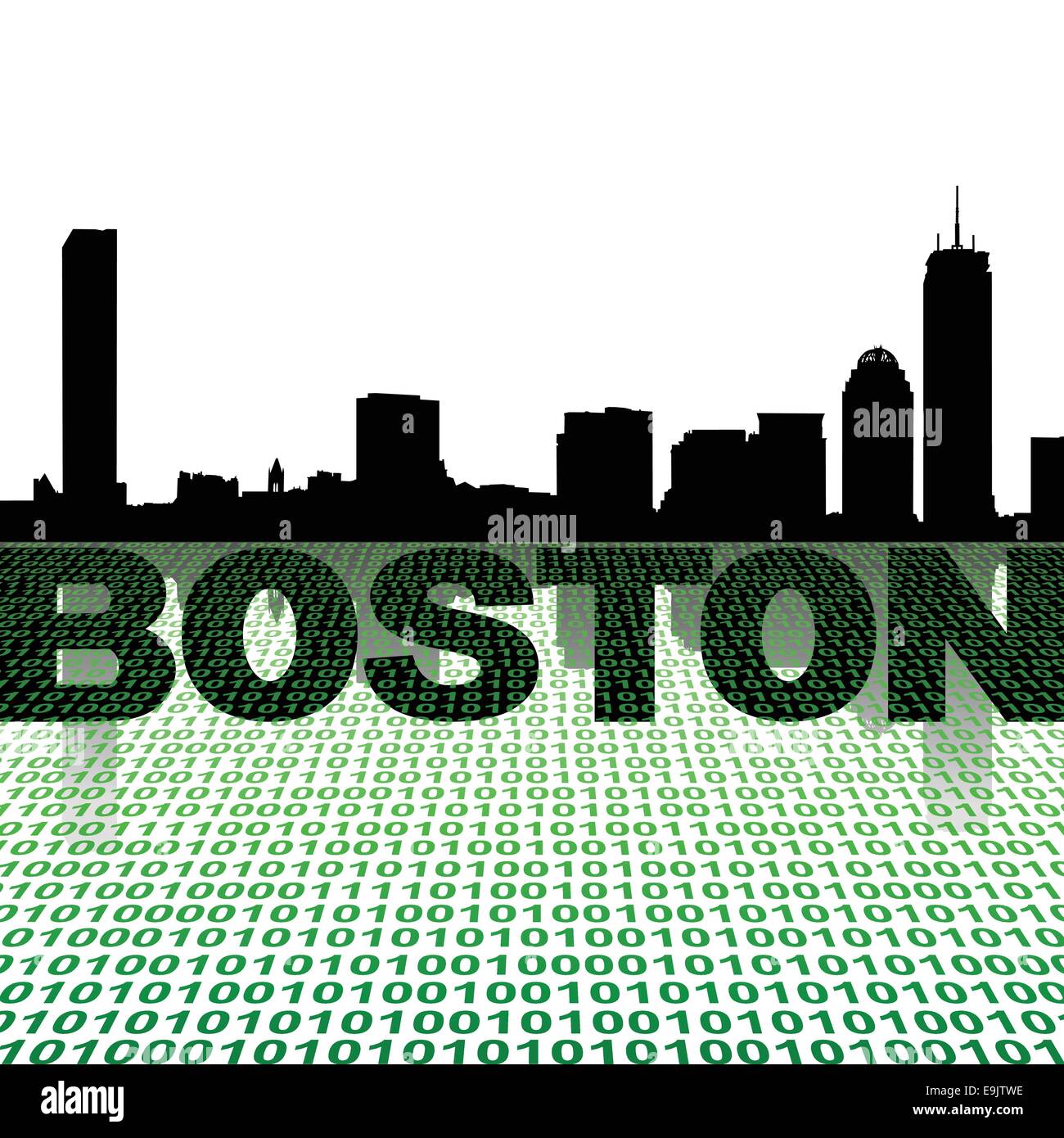 Boston skyline and perspective Stock Vector Images - Alamy