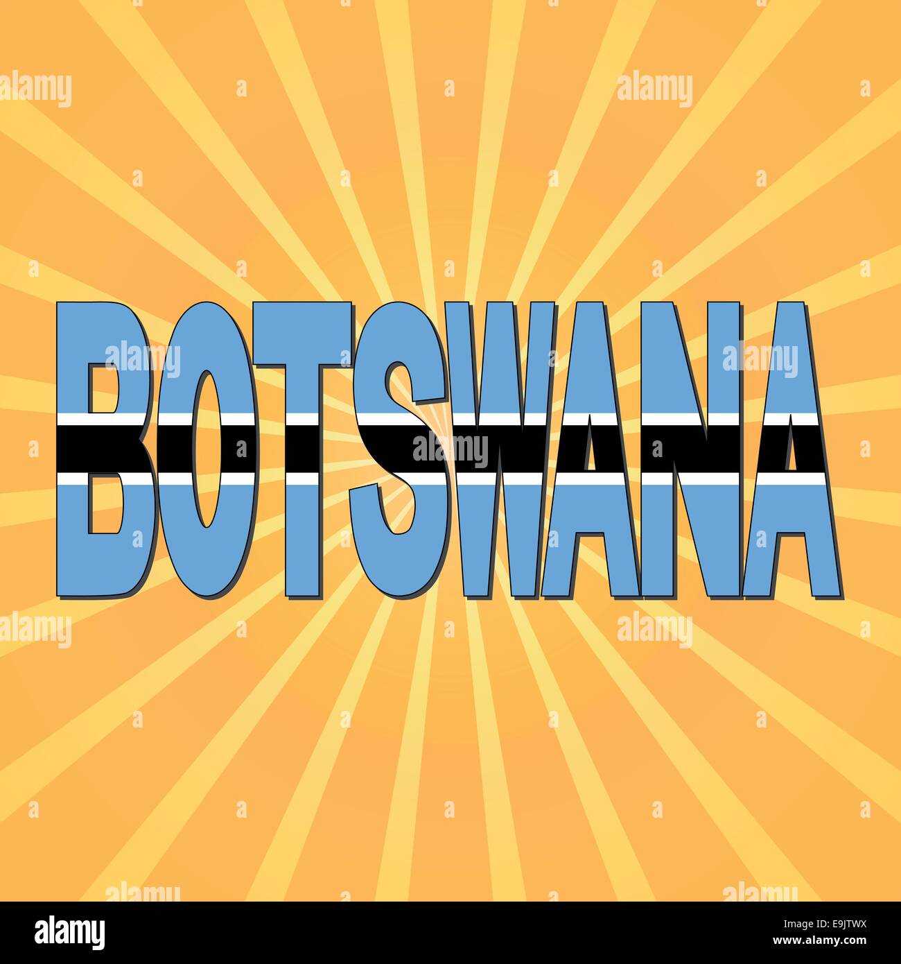Botswana flag text with sunburst illustration Stock Vector Image & Art ...
