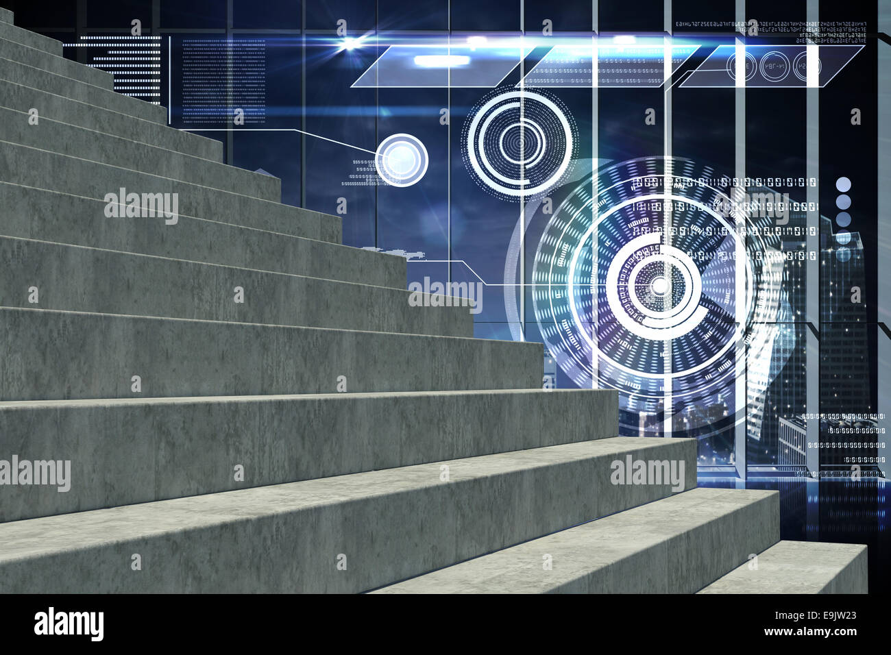 Composite image of grey steps Stock Photo - Alamy