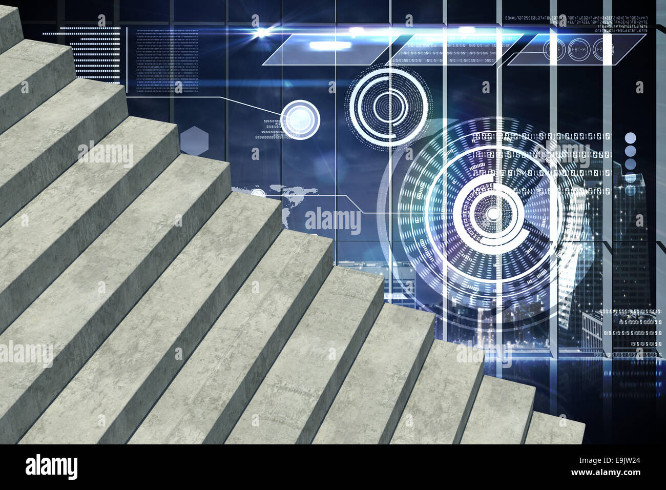 Composite image of grey steps Stock Photo - Alamy