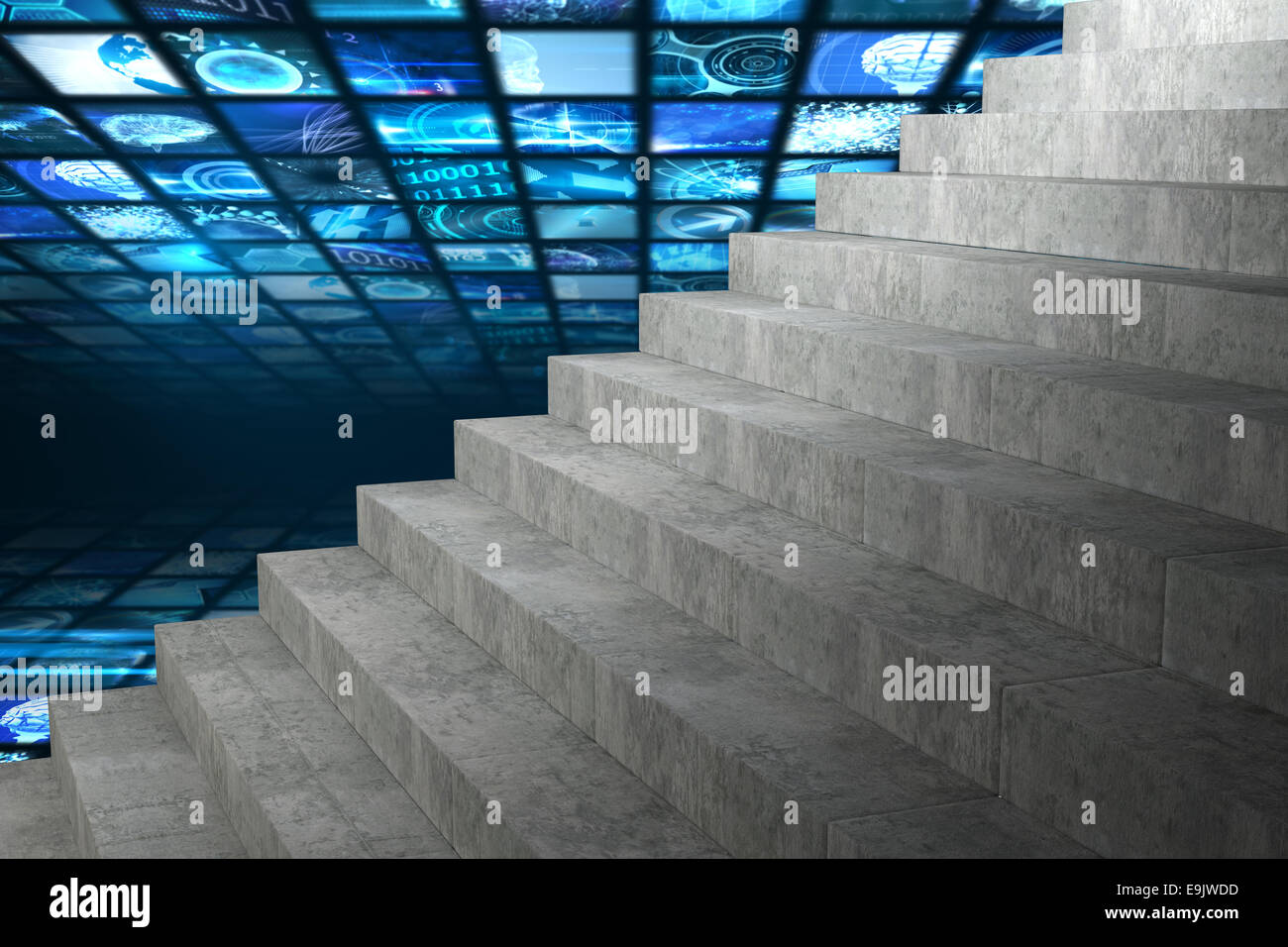 Composite image of grey steps Stock Photo - Alamy
