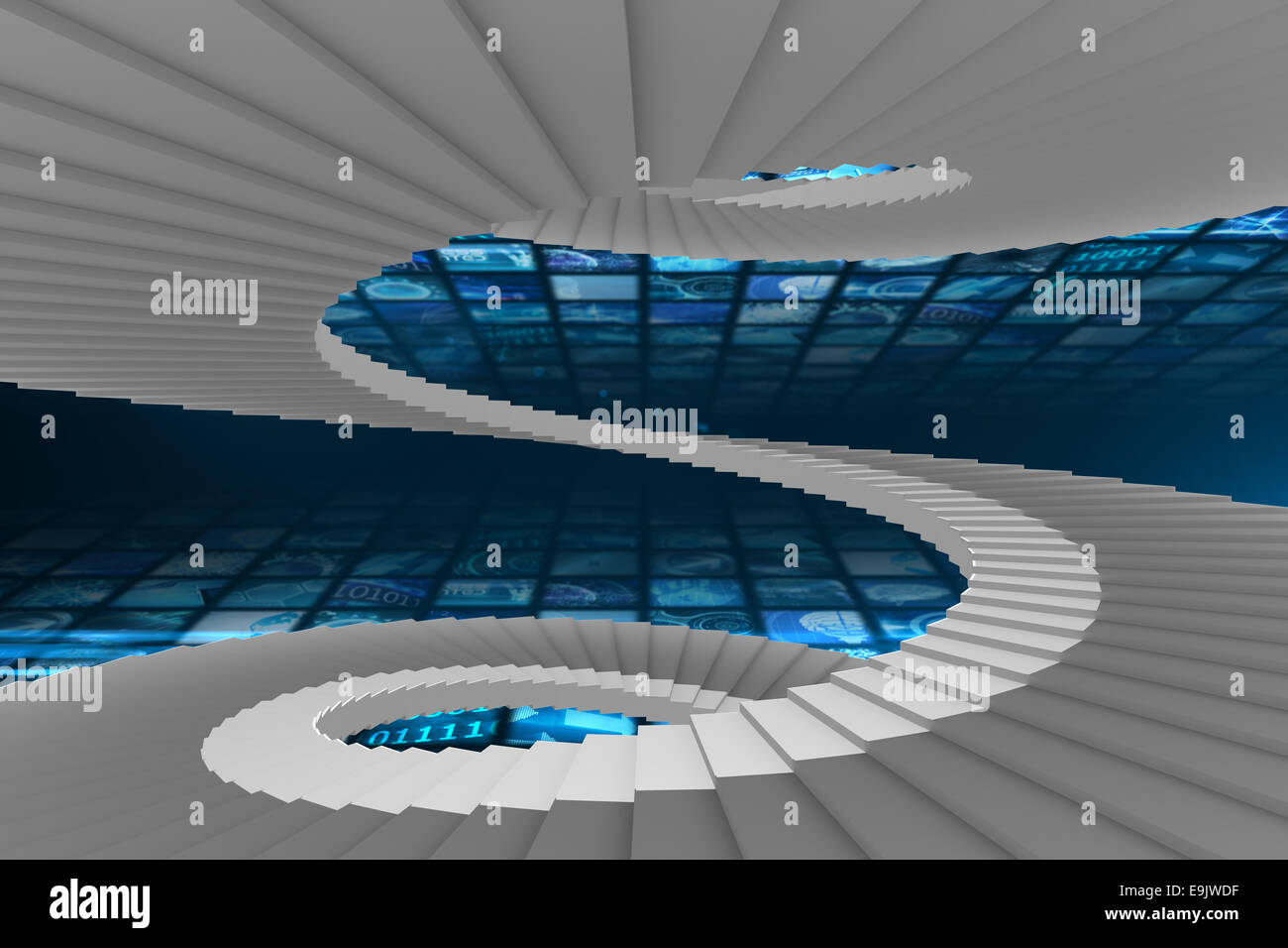 Composite image of winding stairs Stock Photo - Alamy