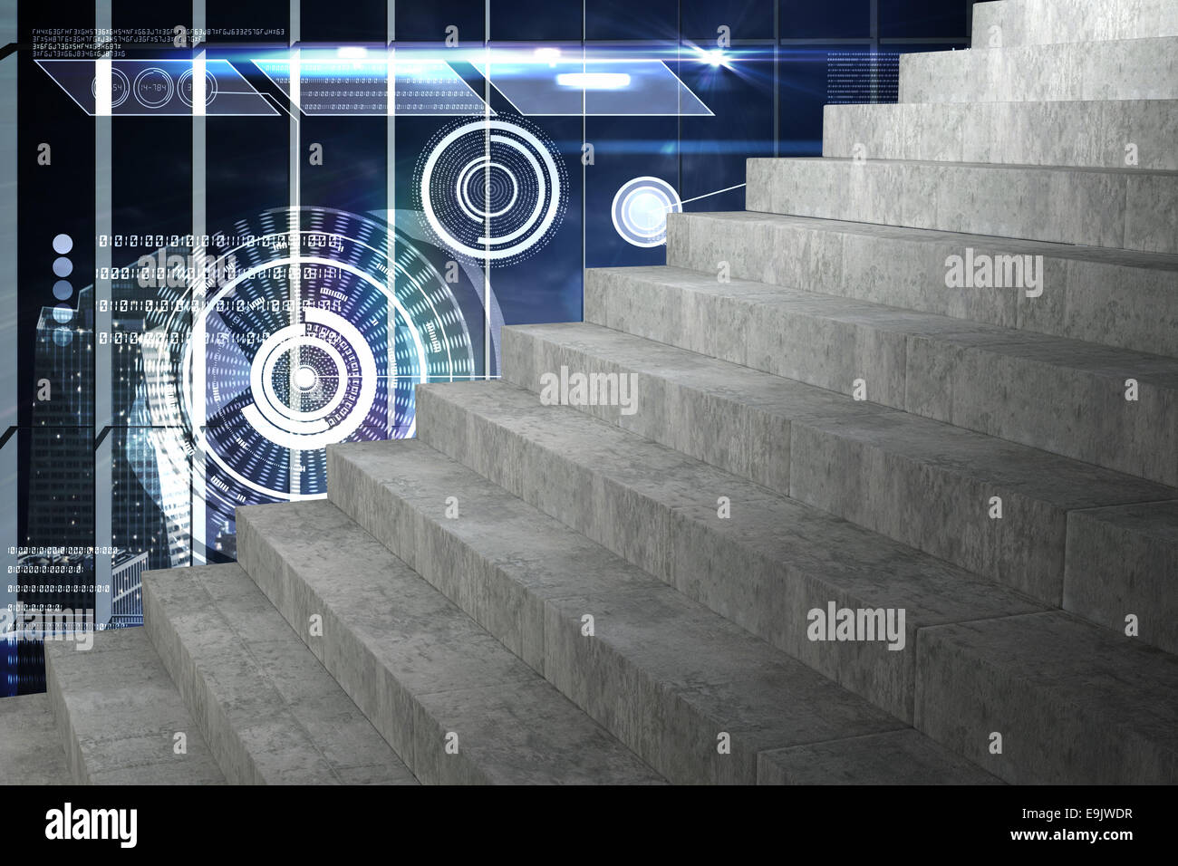 Composite image of grey steps Stock Photo - Alamy