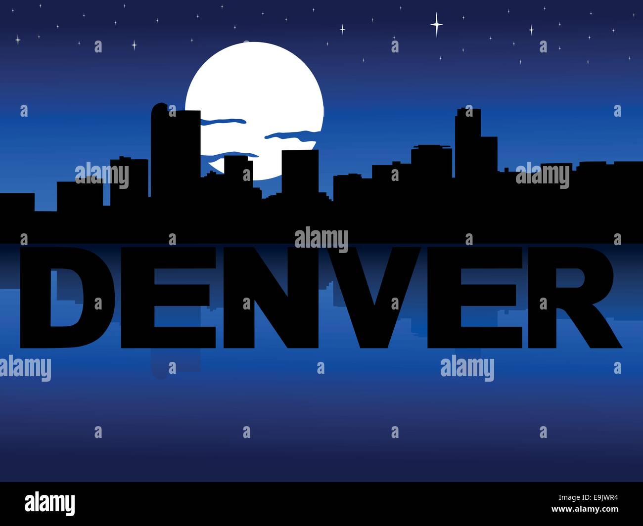 City skyline night reflected Stock Vector Images - Alamy
