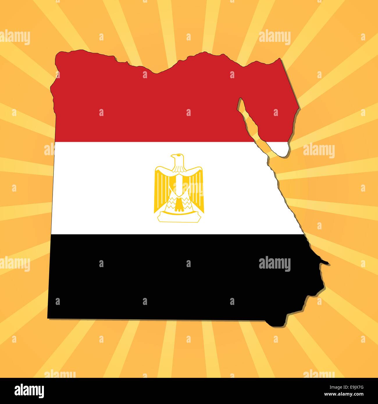 Egypt flag map hi-res stock photography and images - Alamy