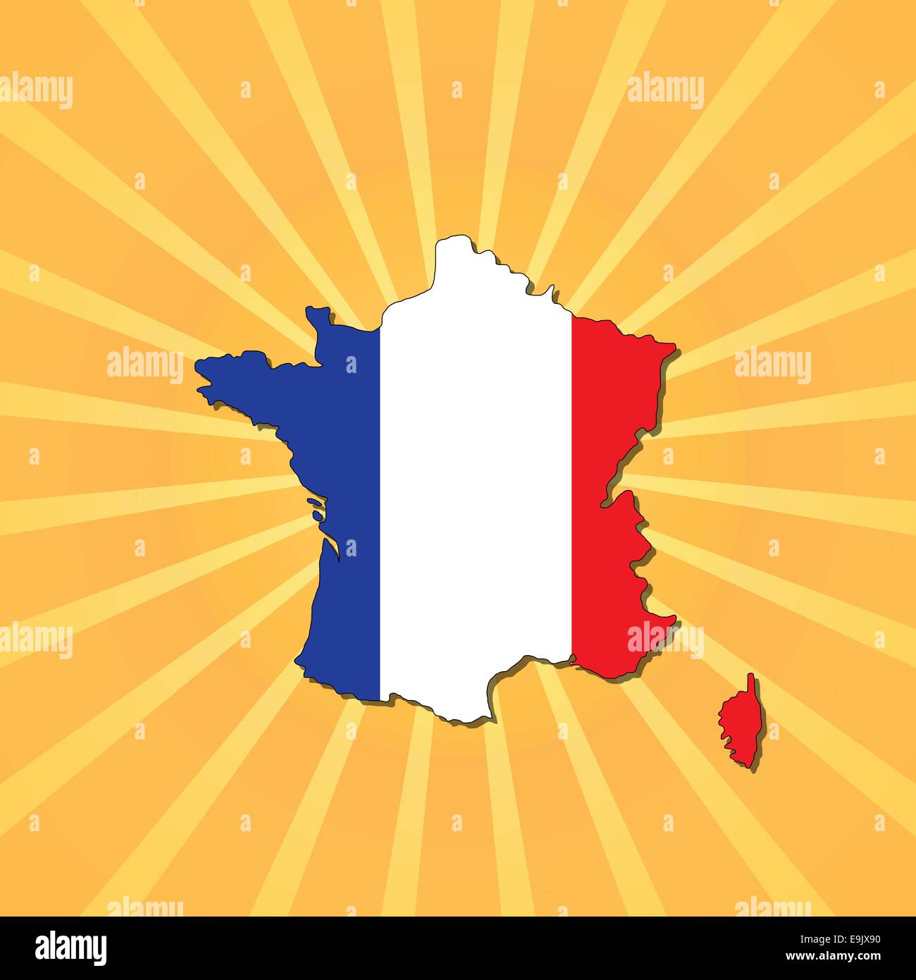 France map illustration Stock Vector Images - Alamy