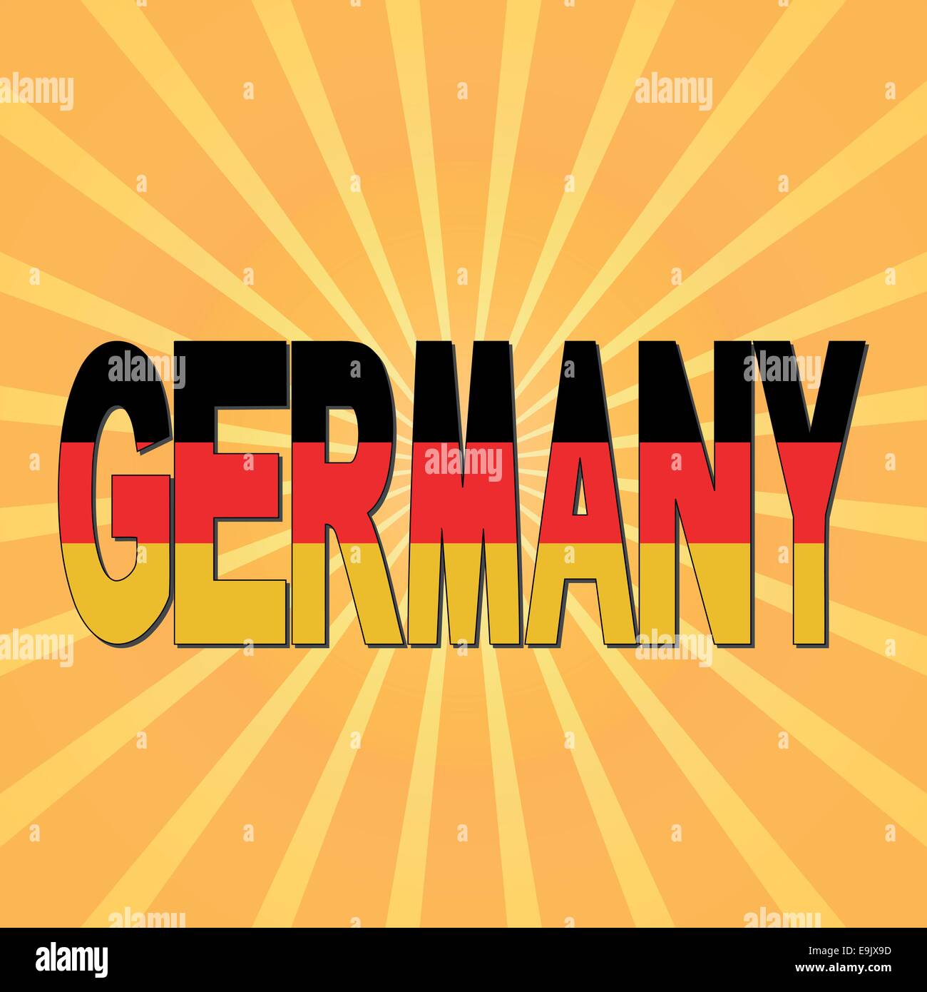 Germany flag text with sunburst illustration Stock Vector Image & Art ...
