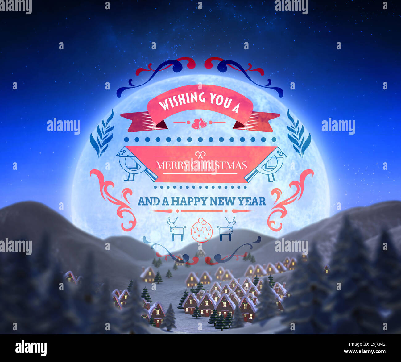 Composite image of christmas message Stock Photo - Alamy