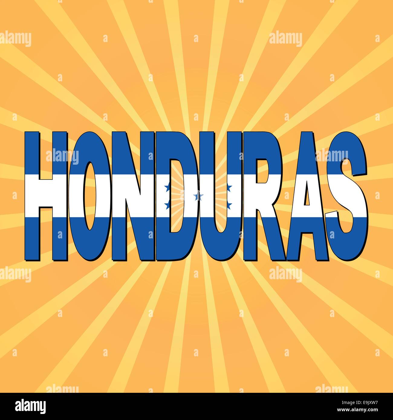 Honduras flag text with sunburst illustration Stock Vector Image & Art ...