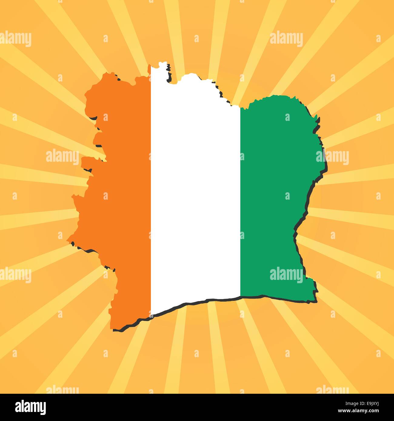 Map of ivory coast hi-res stock photography and images - Alamy