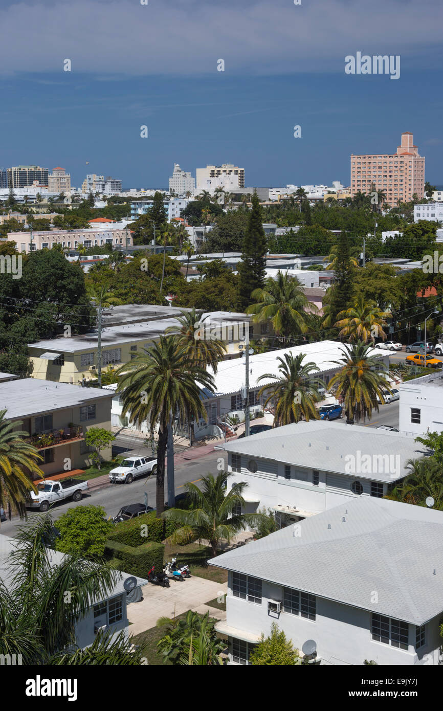 ROOFTOPS SOUTH BEACH NEIGHBORHOOD MIAMI BEACH FLORIDA USA Stock Photo ...