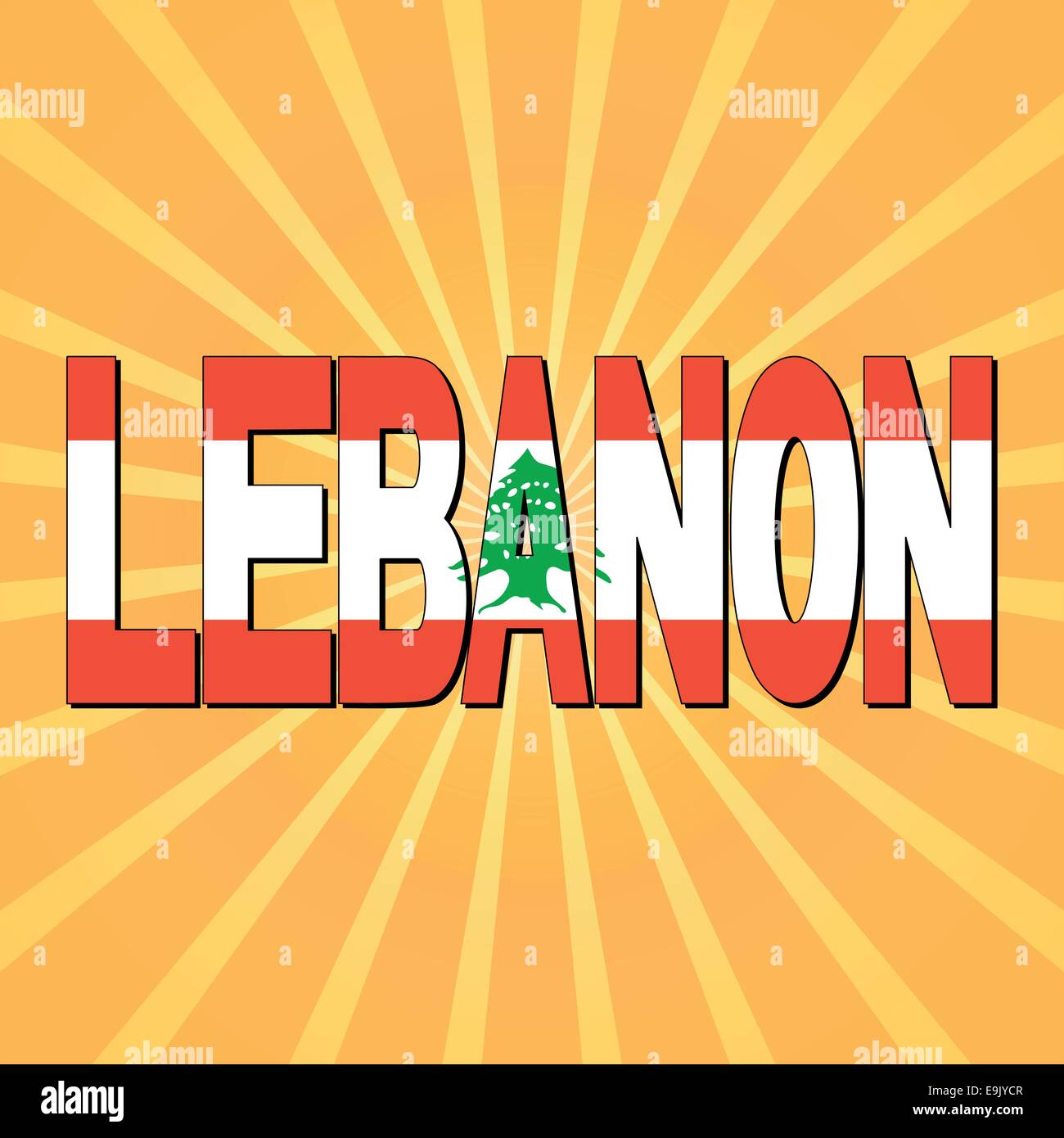Lebanese flag sun Stock Vector Images - Alamy