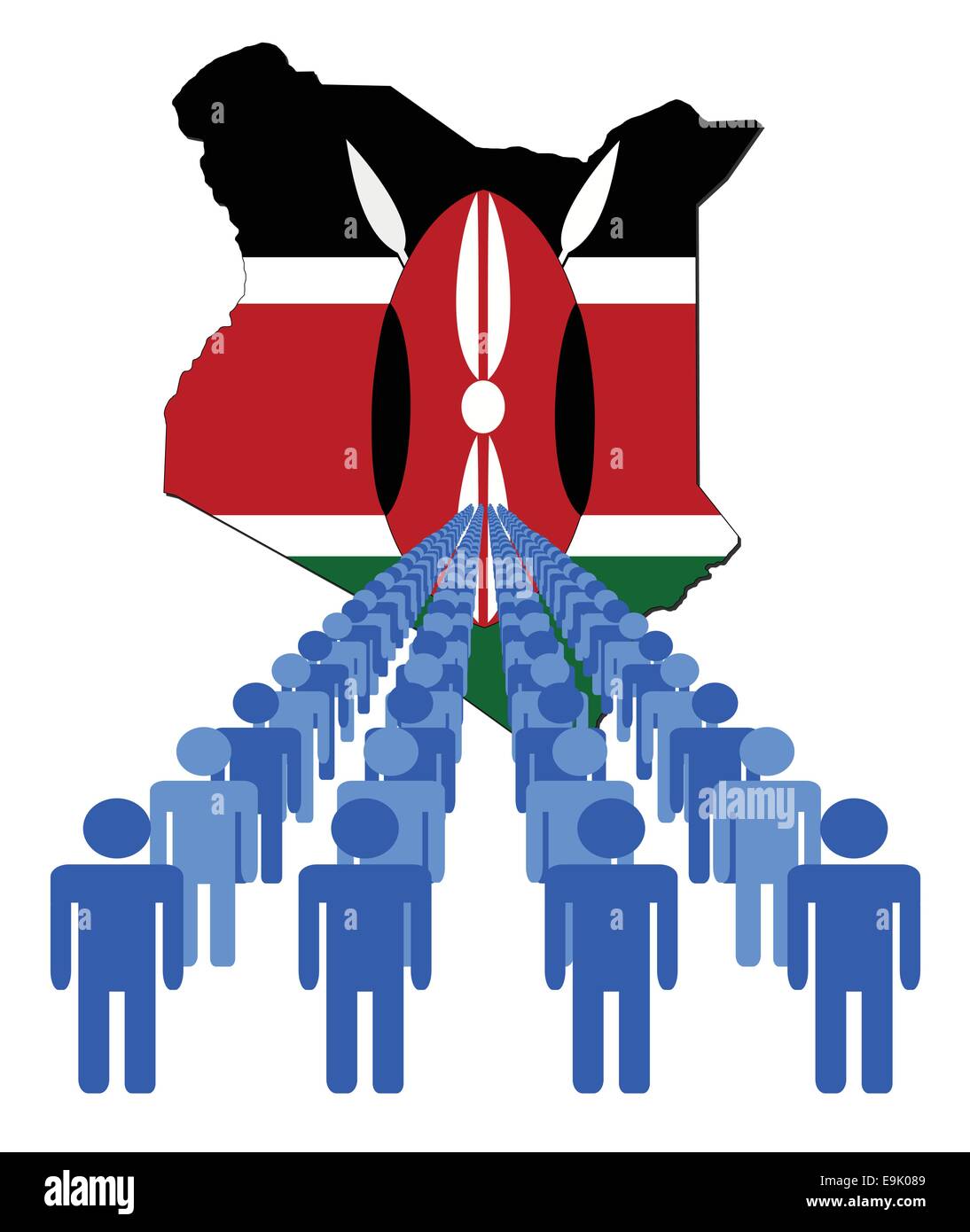 Kenya crowd flag hi-res stock photography and images - Alamy