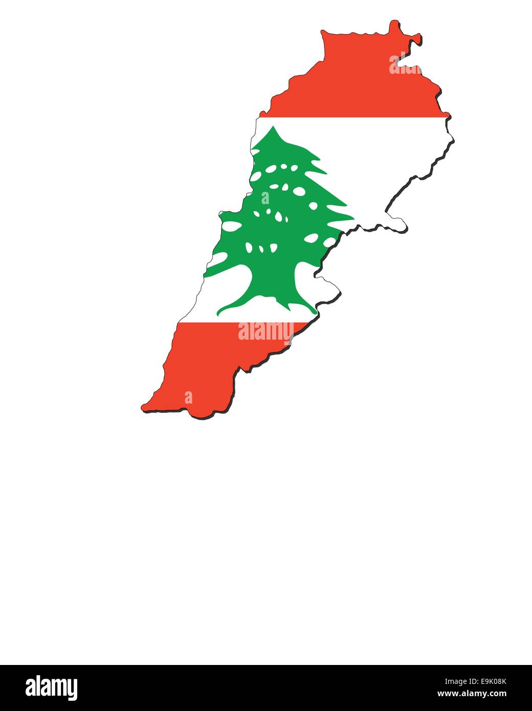 Lines of people with Lebanon map flag vector illustration Stock Vector ...