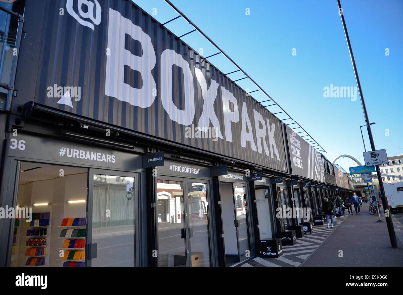 Boxpark, the container-based Pop-up retail shopping area in Shoreditch ...