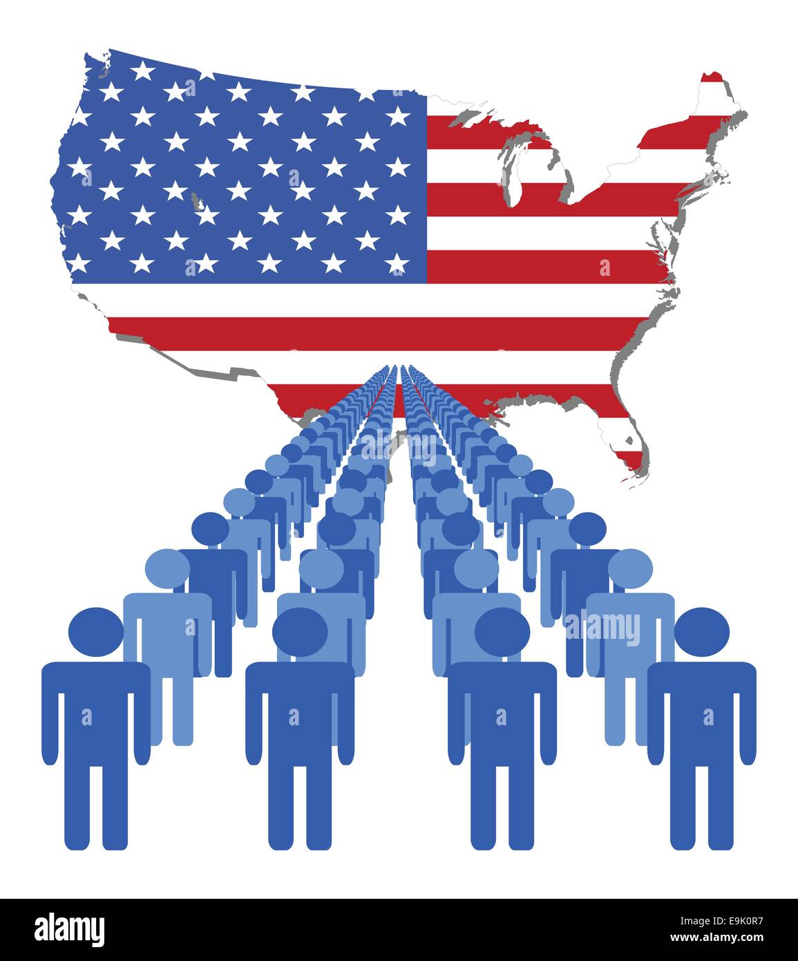 Map of usa people hi-res stock photography and images - Alamy