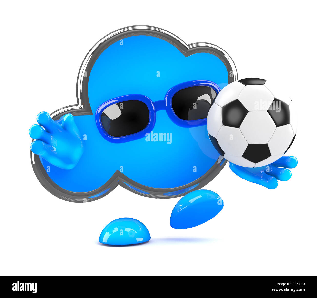 Football digital cartoon hi-res stock photography and images - Alamy